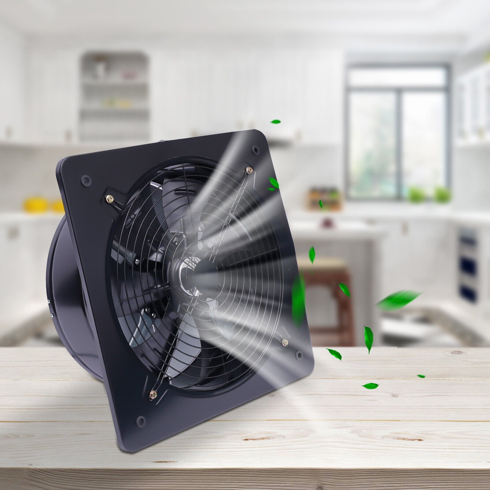 16" Exhaust Fan Ventilation Extractor Fan 110V Wall-Mounted Square Air ...
