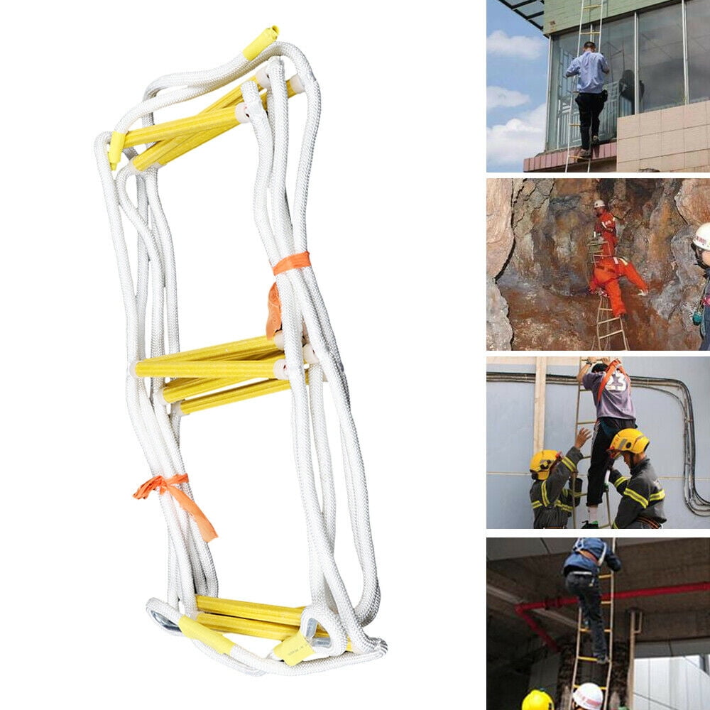 CNCEST 16Ft Fire Emergency Escape Rope Ladder,Rock Climb Safety Home ...