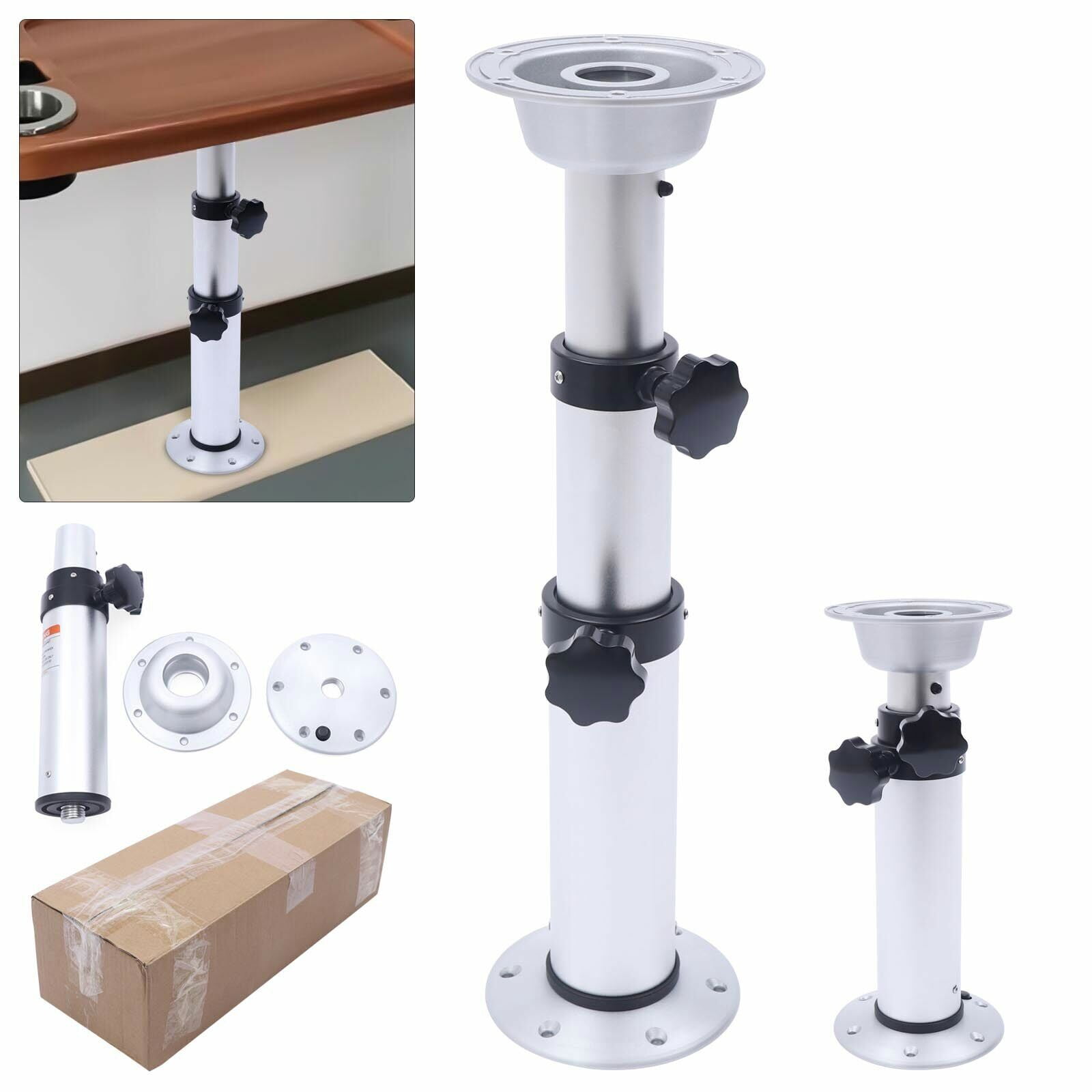 CNCEST 3-Section Pedestal Table Base Adjustable Table Pedestal Stand ...