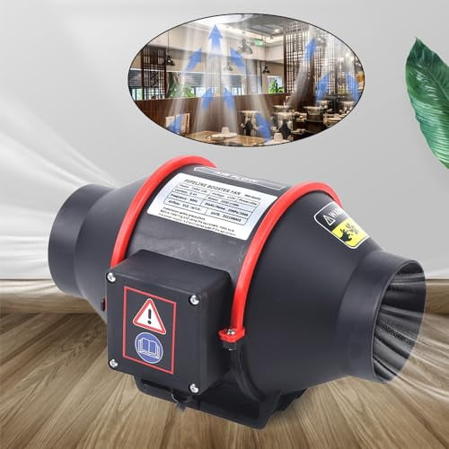 CNCEST 4inch 310CFM Inline Duct Ventilation Fan, Exhaust Fan Split Vent ...