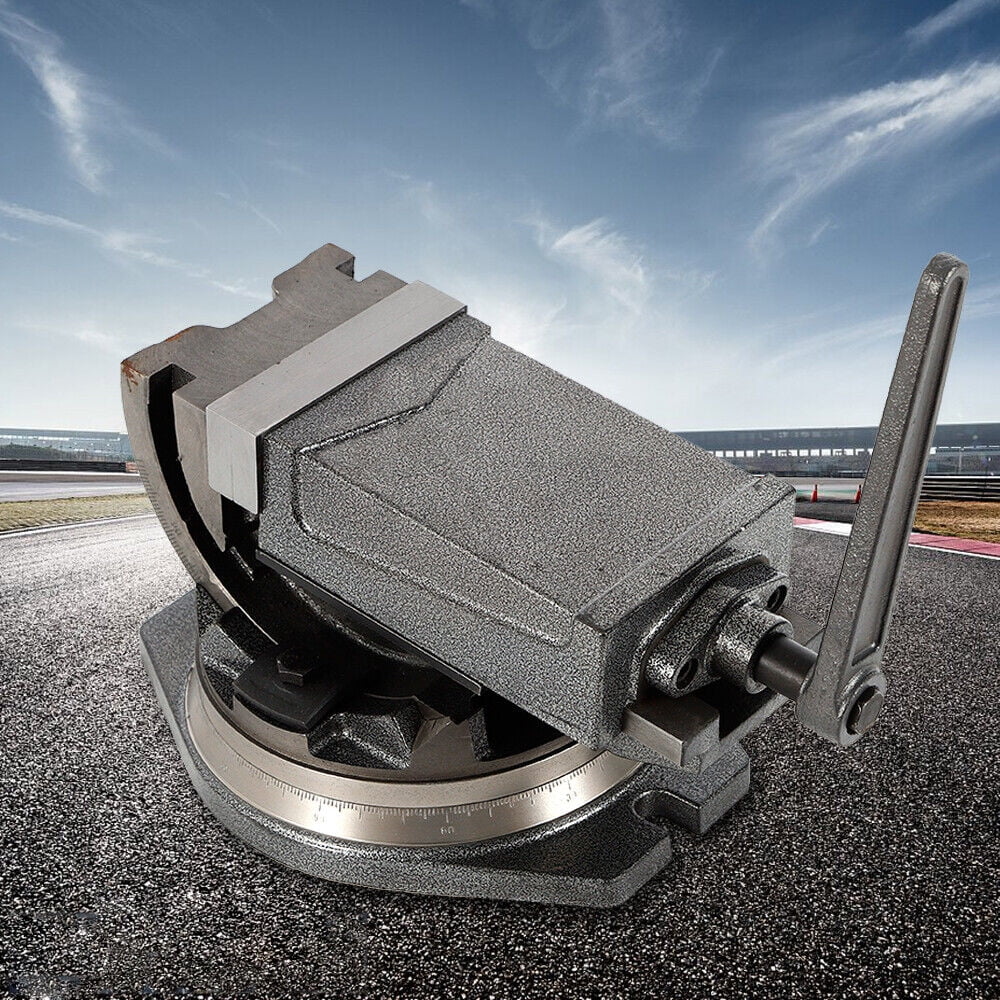 CNCEST 5" 90º Tilting Angle Vise Precision Milling Vise Swivel Base 2 ...