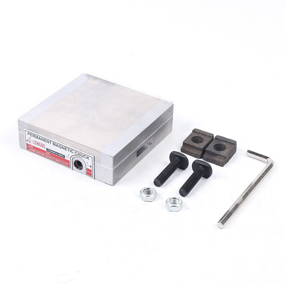 CNCEST 6"x6" Permanent Magnetic Chuck Powerful Fine Pole Strong Surface ...