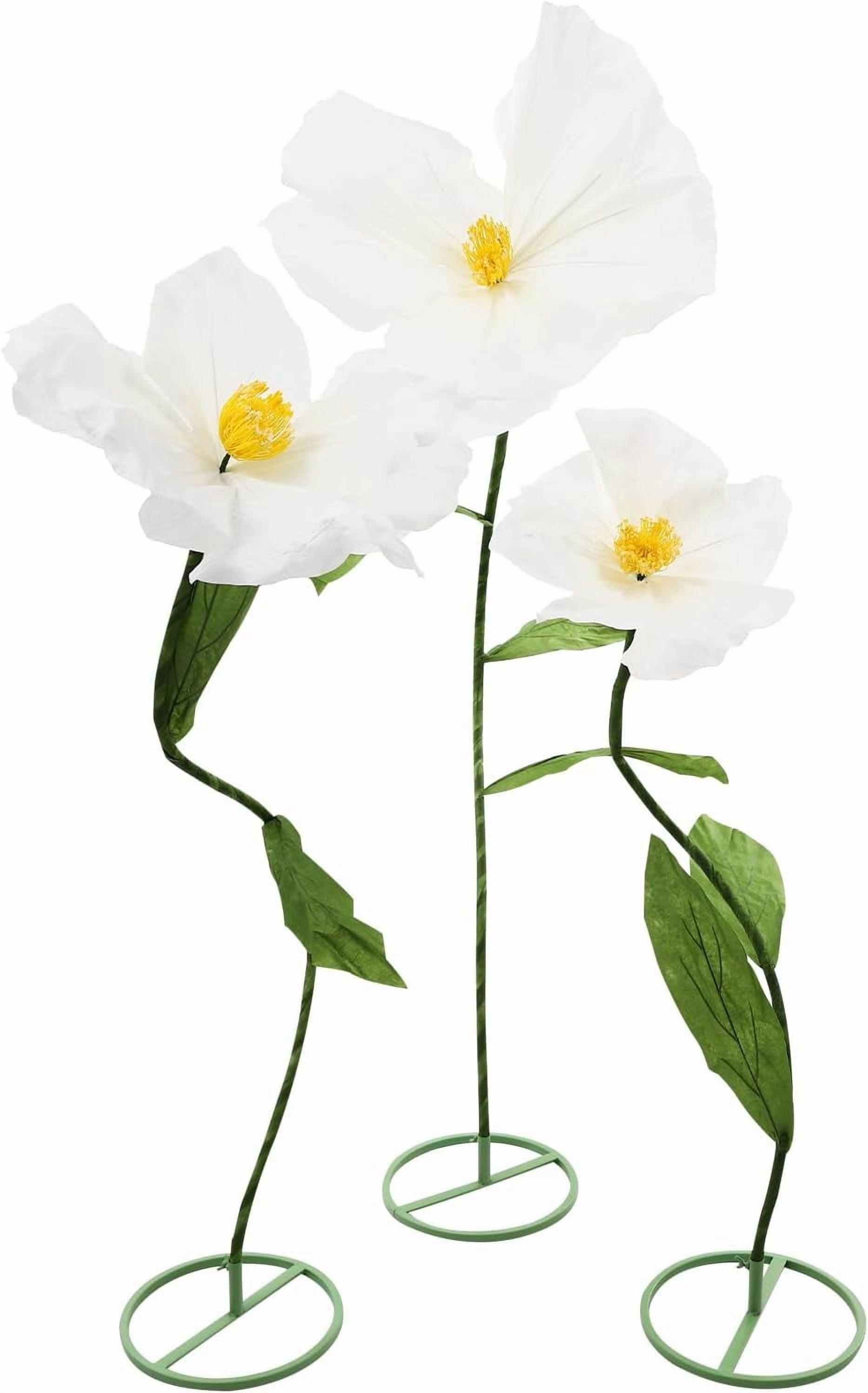 CNCEST 71" Three-Head Artificial Wedding Flower with Standing Stems and ...