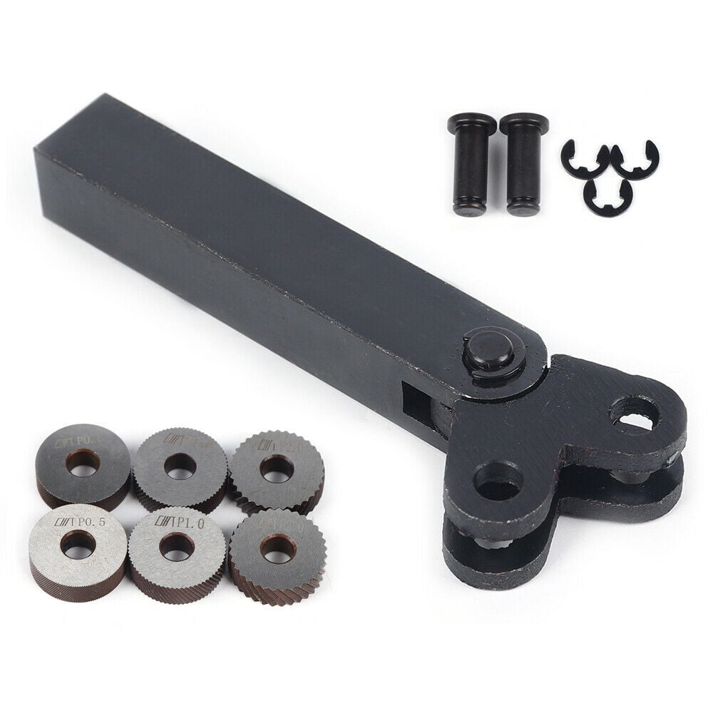CNCEST 7Pcs Dual Wheel Lathe Knurling Tool Steel Knurl Set with 6PCS ...