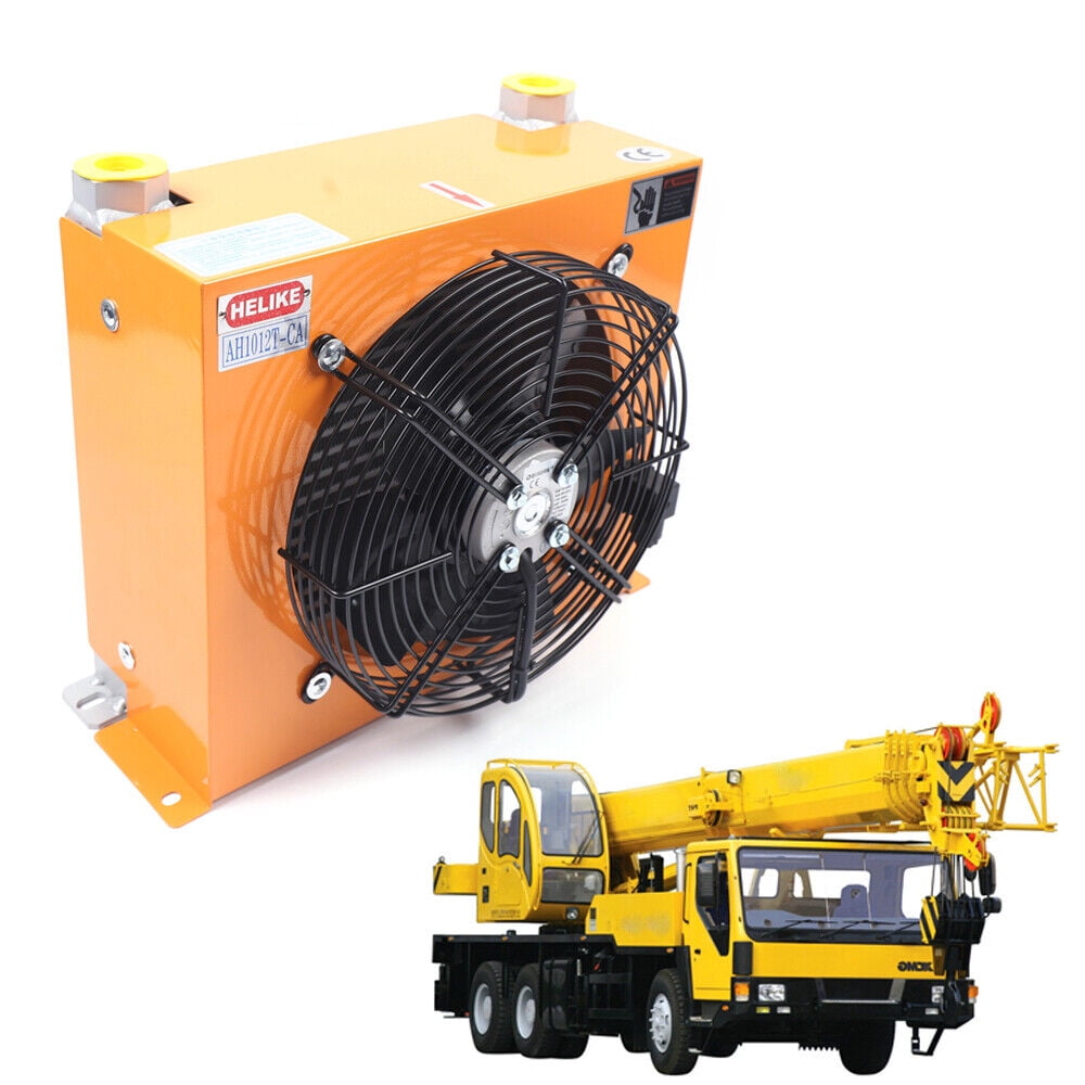 CNCEST 60W Motor Engine Air Cooling Hydraulic Oil Cooler AH1012T-CA with Precise Welding & 100L ...