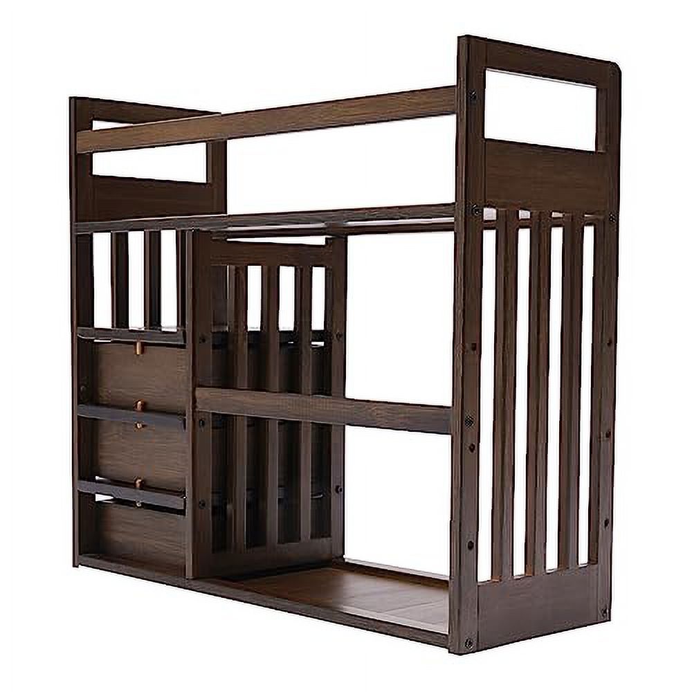 CNCEST Bamboo Tabletop Bookshelf, 3 Drawers Desktop Bookcase ...