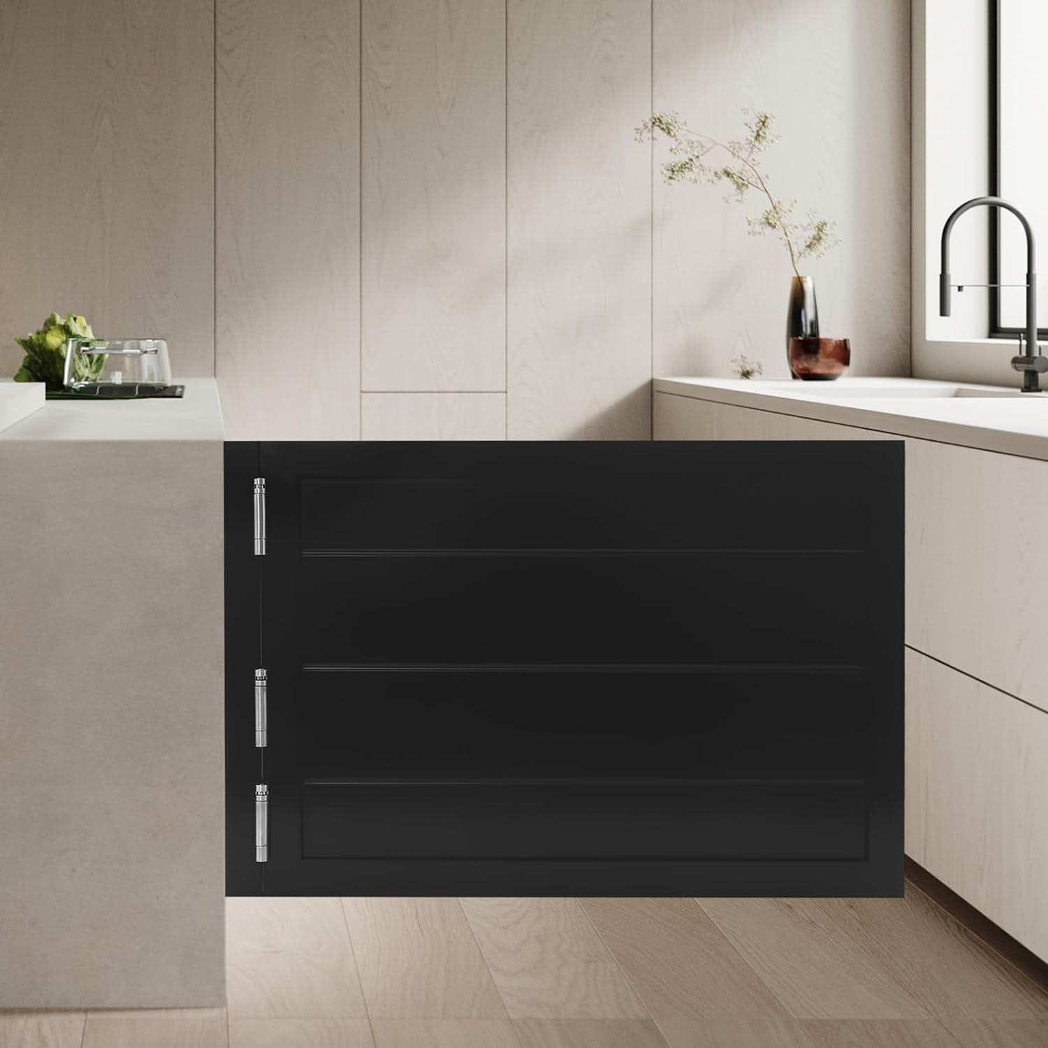 CNCEST Cafe Door Swinging Door Solid Wood Saloon Door Includes Hinges ...