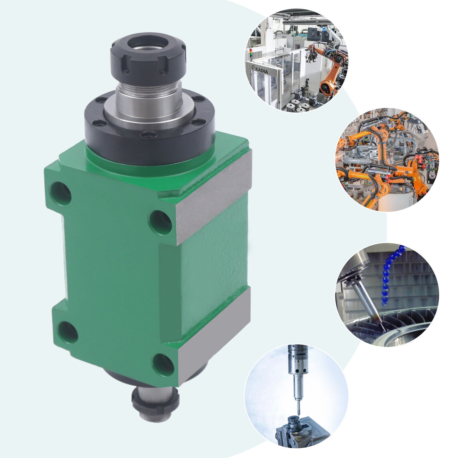 CNCEST ER32 Drilling Power Head CNC Spindle Unit Motor Head Boring Milling Machine Iron ...