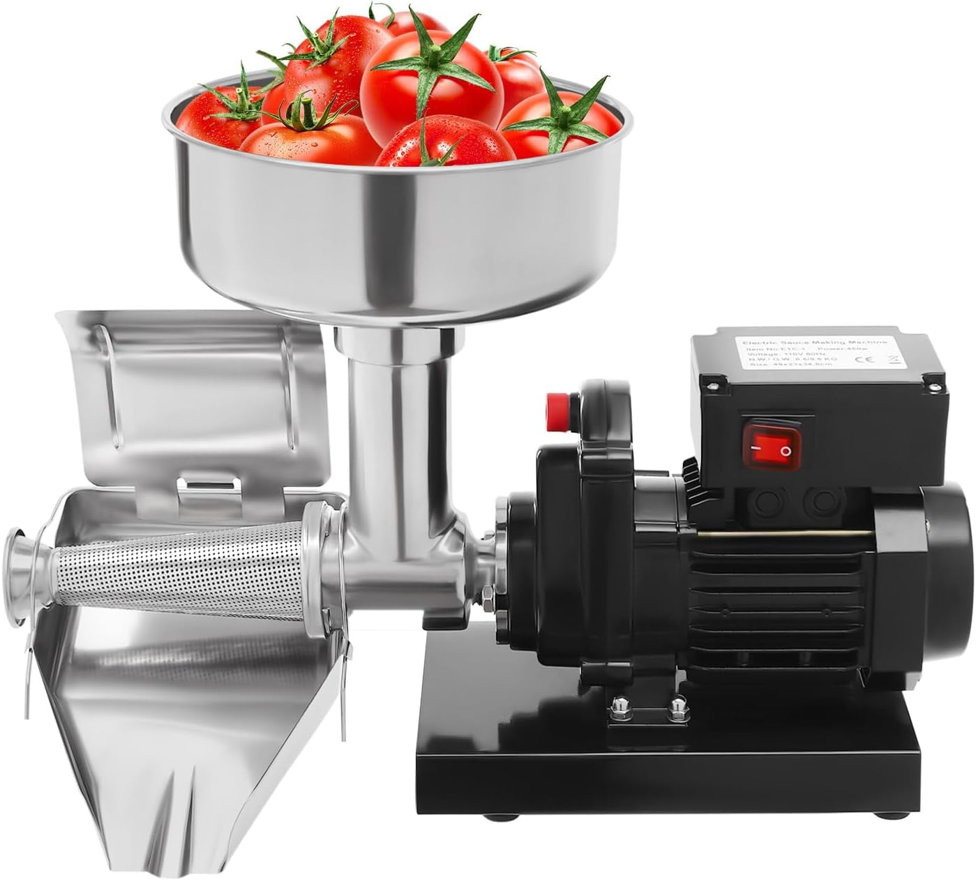 CNCEST Electric Tomato Sauce Maker,450W 110V Commercial Stainless Steel ...