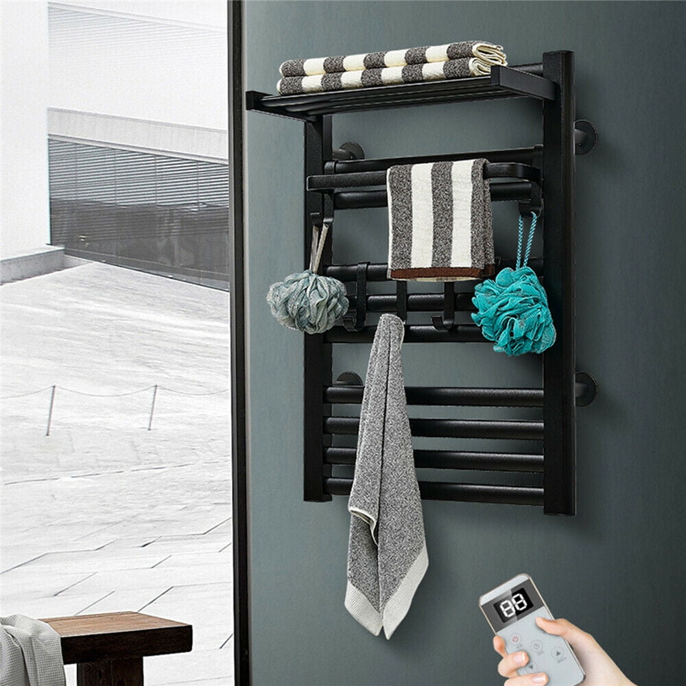 CNCEST Electric Towel Warmer Drying Rack Safety Built-in Thermostat ...
