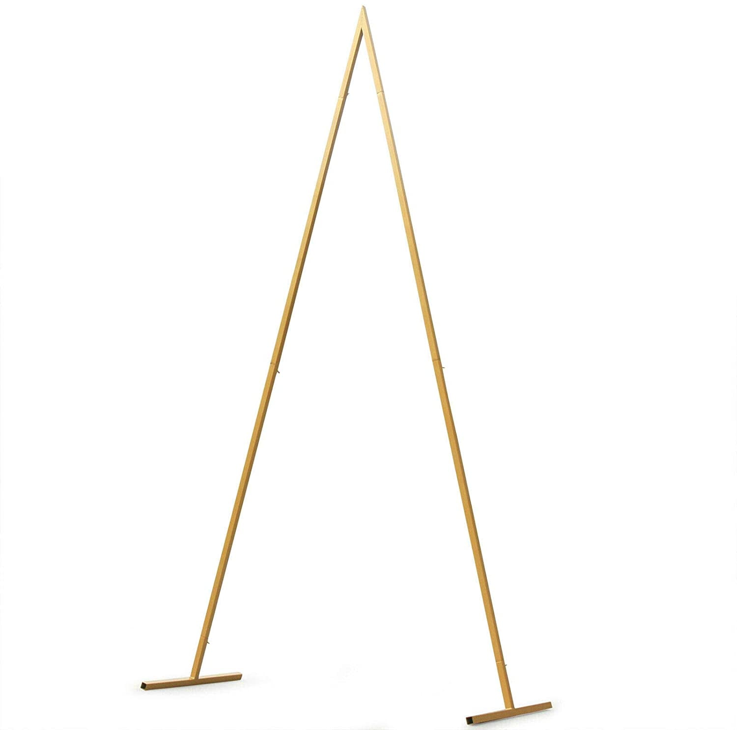 CNCEST Gold Metal Triangle Backdrop Stand Wedding Arch Decorations 2.5M ...