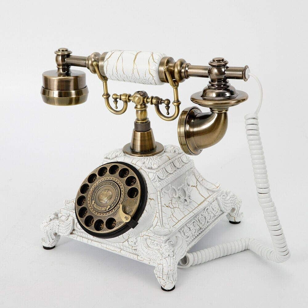 CNCEST Home Retro Telephone Landline Wired Rotary Antique Dial Handset ...