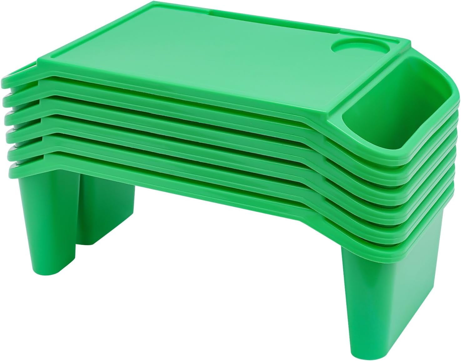 CNCEST Kids Lap Desk Tray, Plastic Breakfast Laptop Trays with Side ...