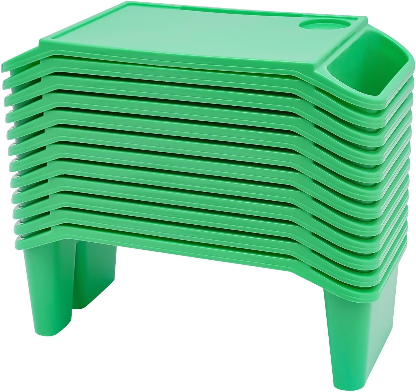 CNCEST Kids Lap Desk Tray, Plastic Breakfast Laptop Trays with Side ...