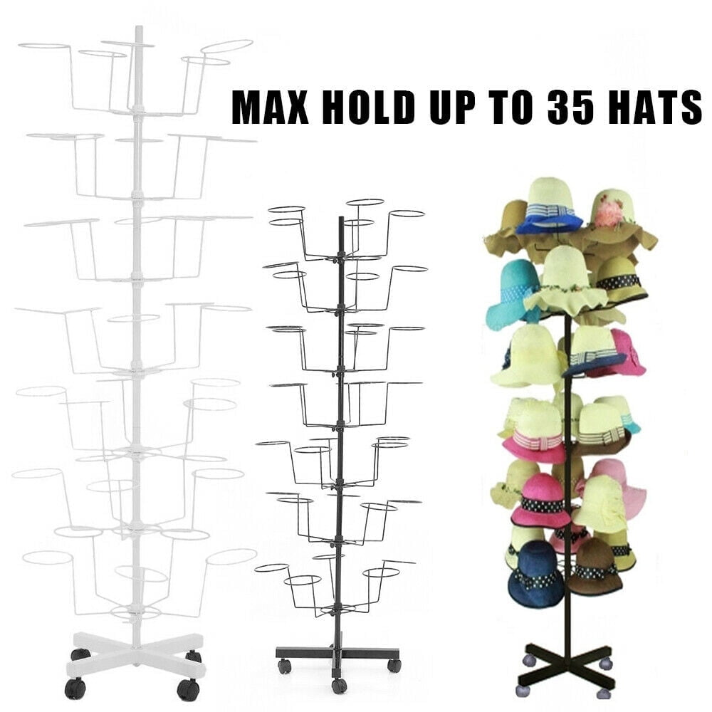 Unbranded Rotating Hat Display Rack, Free Standing Metal Floor Caps ...