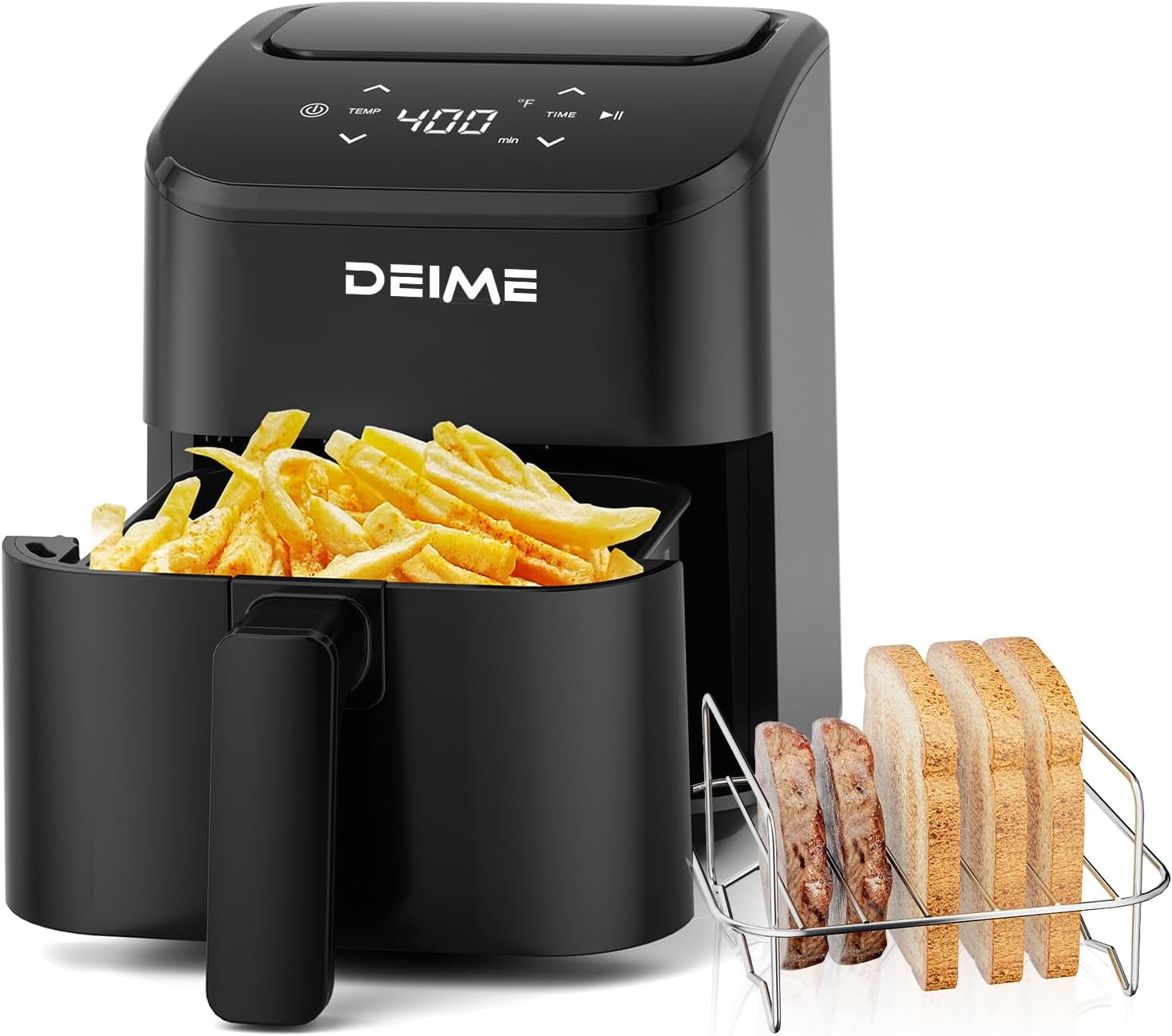 CNCJ Air Fryer 3 Qt, Small Airfryer Digital Space Saving Compact, Bake ...