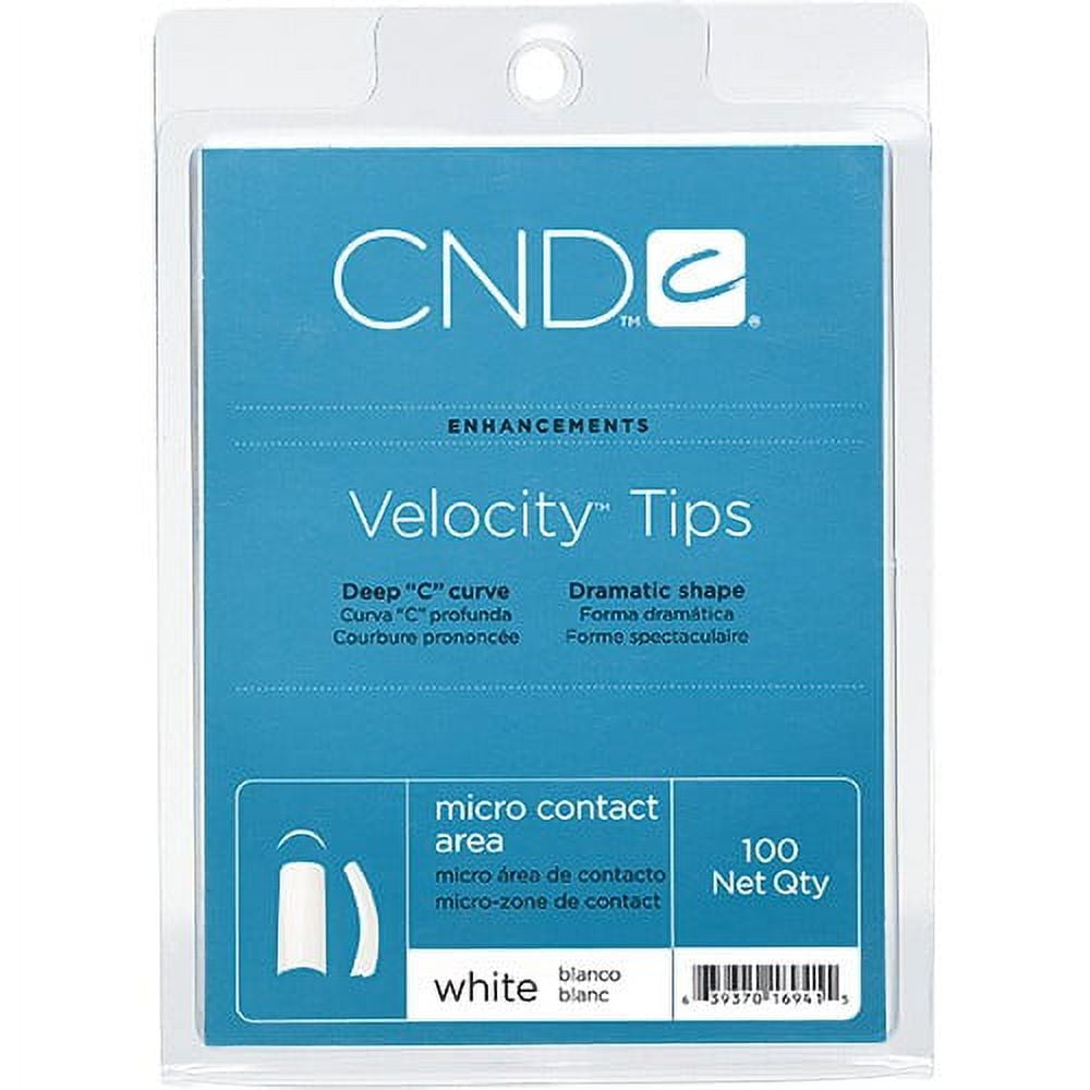 CND Creative Nail Design - Velocity White French Nail Tips, Size 0-10 ...