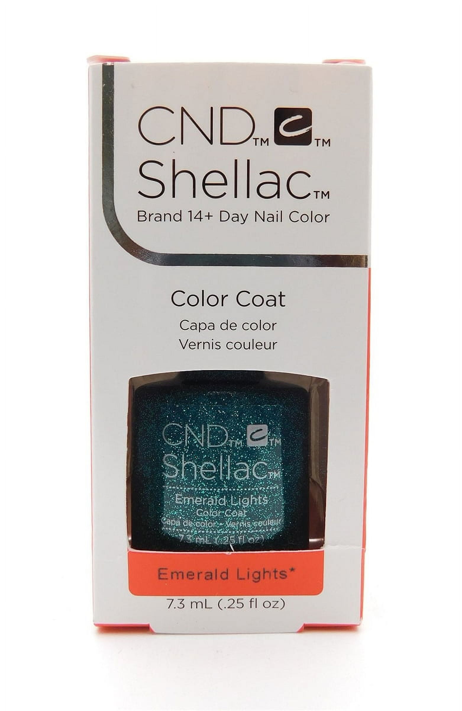 CND Shellac Brand 14+ Day Nail Polish, Emerald Lights Color Coat, .25FLOz - Walmart.com