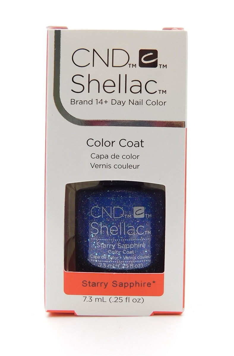 CND Shellac Brand 14+ Day Nail Color Color Coat Starry Sapphire .25FLOz ...