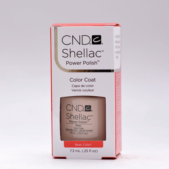 CND Shellac Gel Nail Polish, Beau, 0.25 fl oz, Crystal Shine, 14+ Days ...