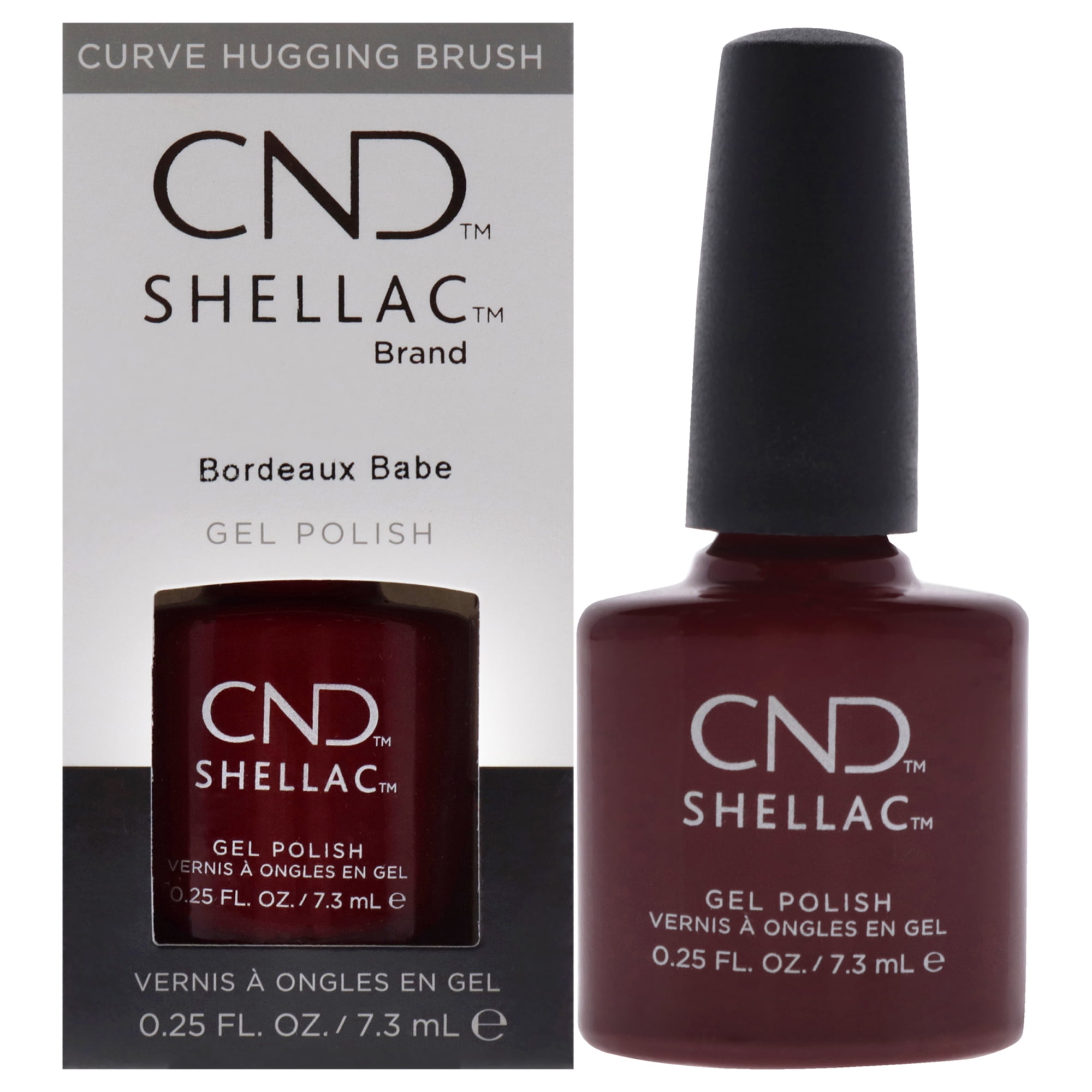 CND Shellac Bordeaux Babe Gel Nail Polish, Red Burgundy, UV Cured, 0.25 ...