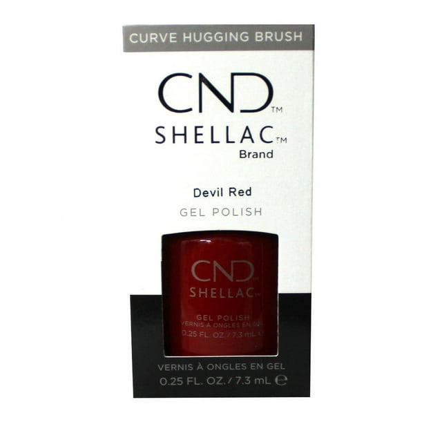 CND Shellac Gel Nail Polish Devil Red 0.25 Ounce - Walmart.com