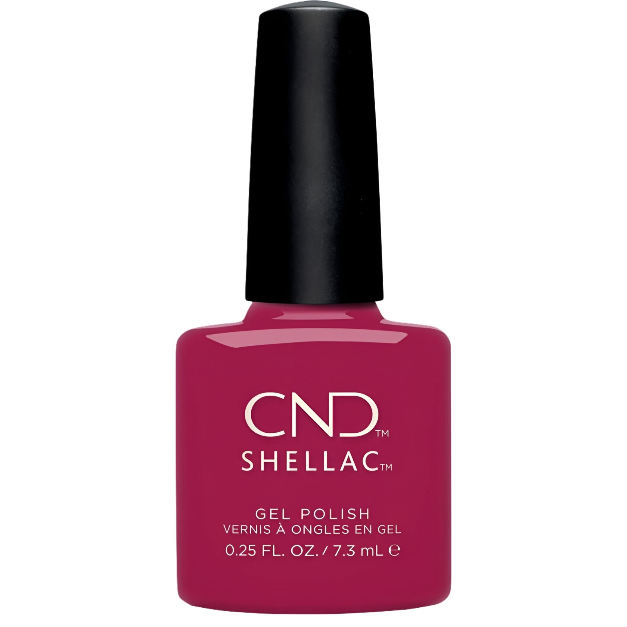 CND Shellac Gel Nail Polish How Merlot (Red/Burgundy) 0.25 Ounce ...