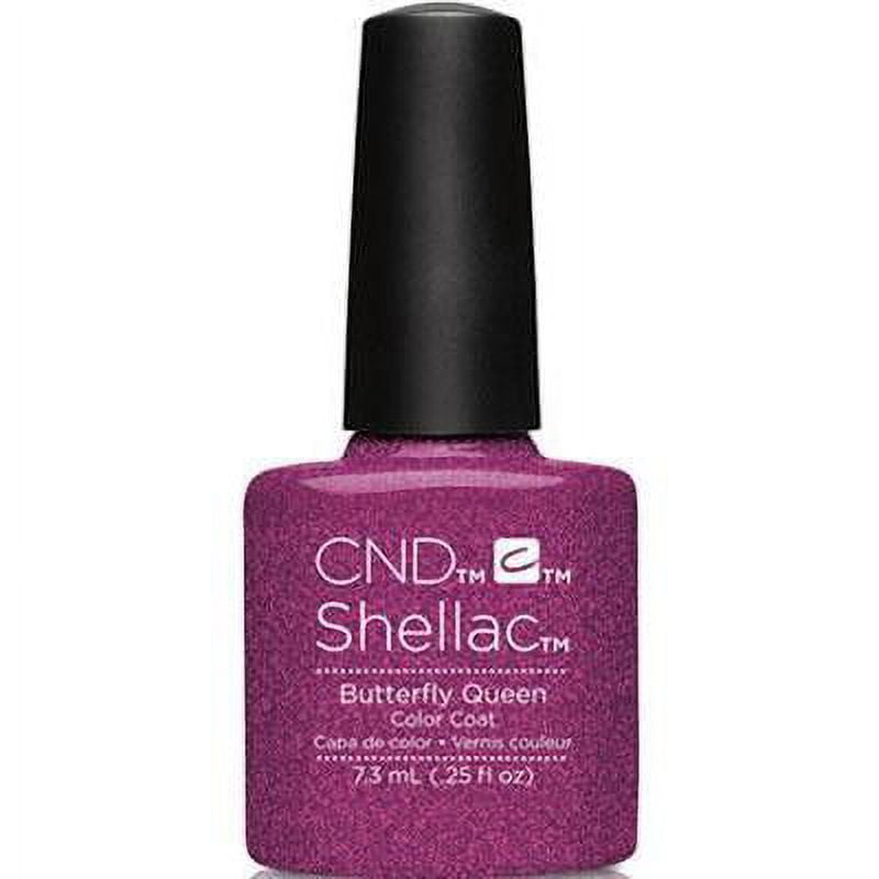 CND Shellac UV Cure Gel Polish, Butterfly Queen, Chip Resistant, 0.25 ...