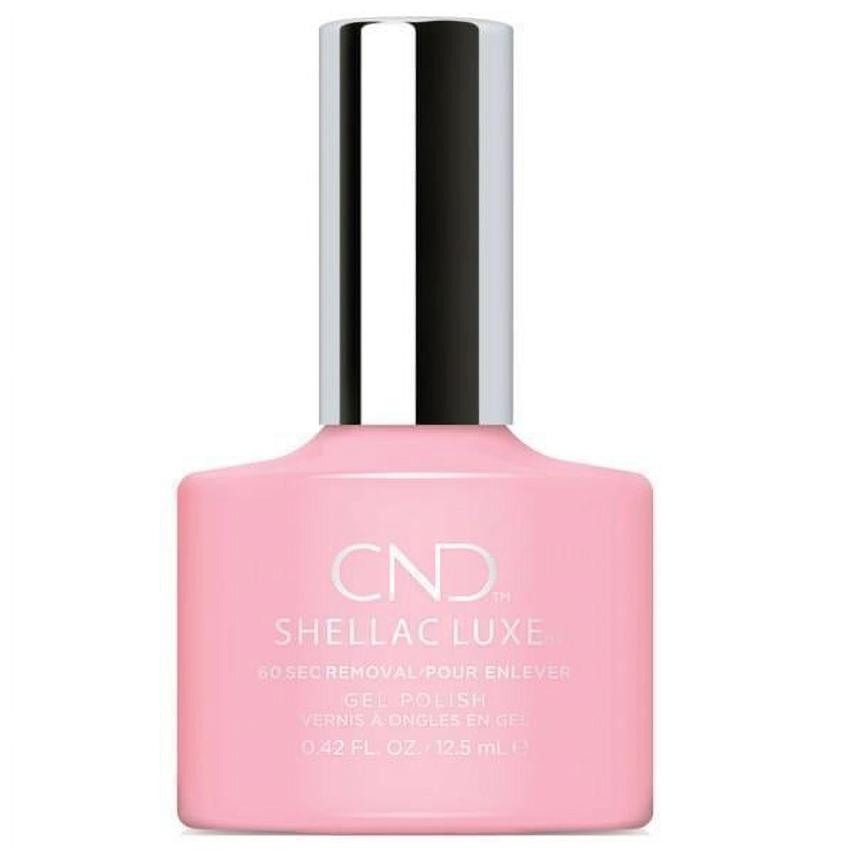 CND Shellac Luxe Gel Polish, Be Demure #214, 0.42oz, Self-Adhering Base ...