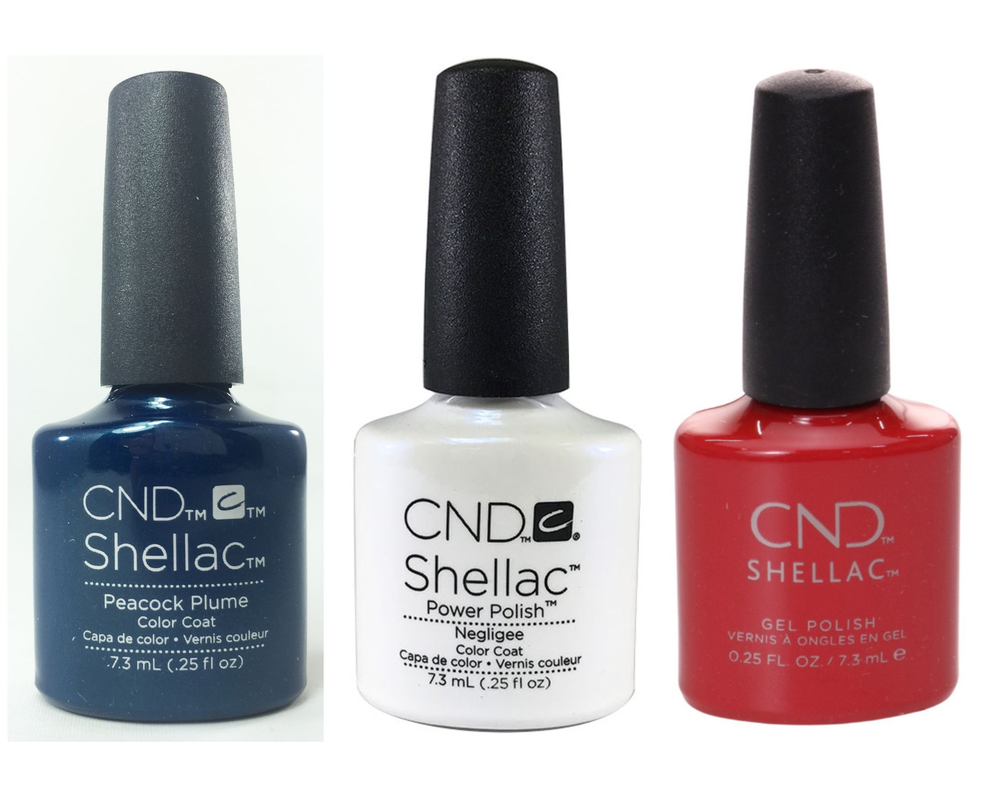CND Shellac Nail Polish - Negligee + Peacock Plume + Offbeat - Walmart.com