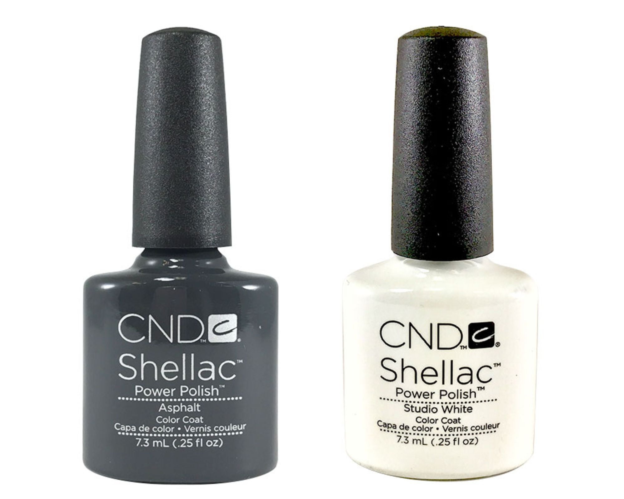 CND Shellac Nail Polish - Studio White + Asphalt - Walmart.com