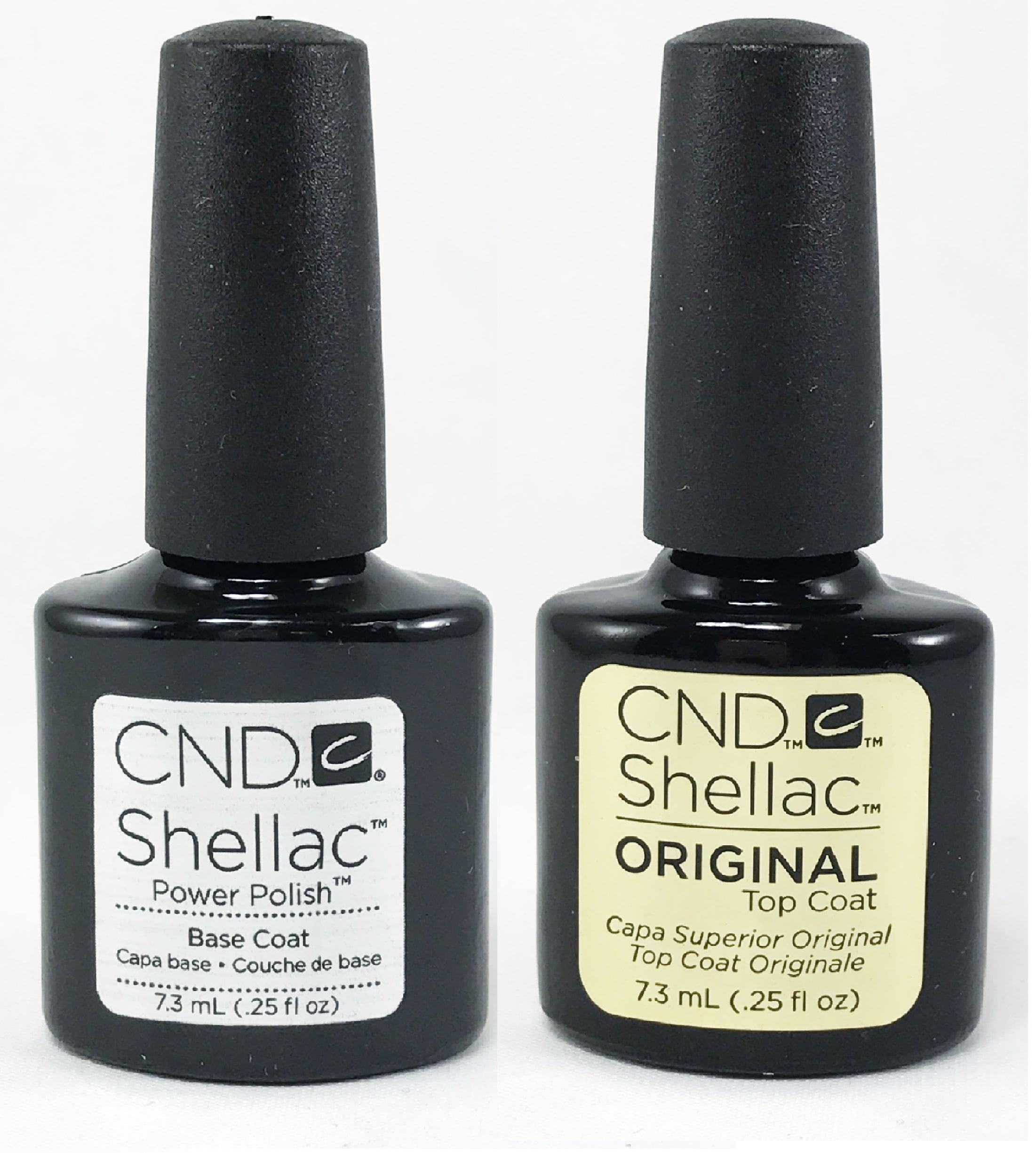 CND Shellac Gel Polish Nail Top + Base Coat 0.25 oz / 7.3 ml - Walmart.com