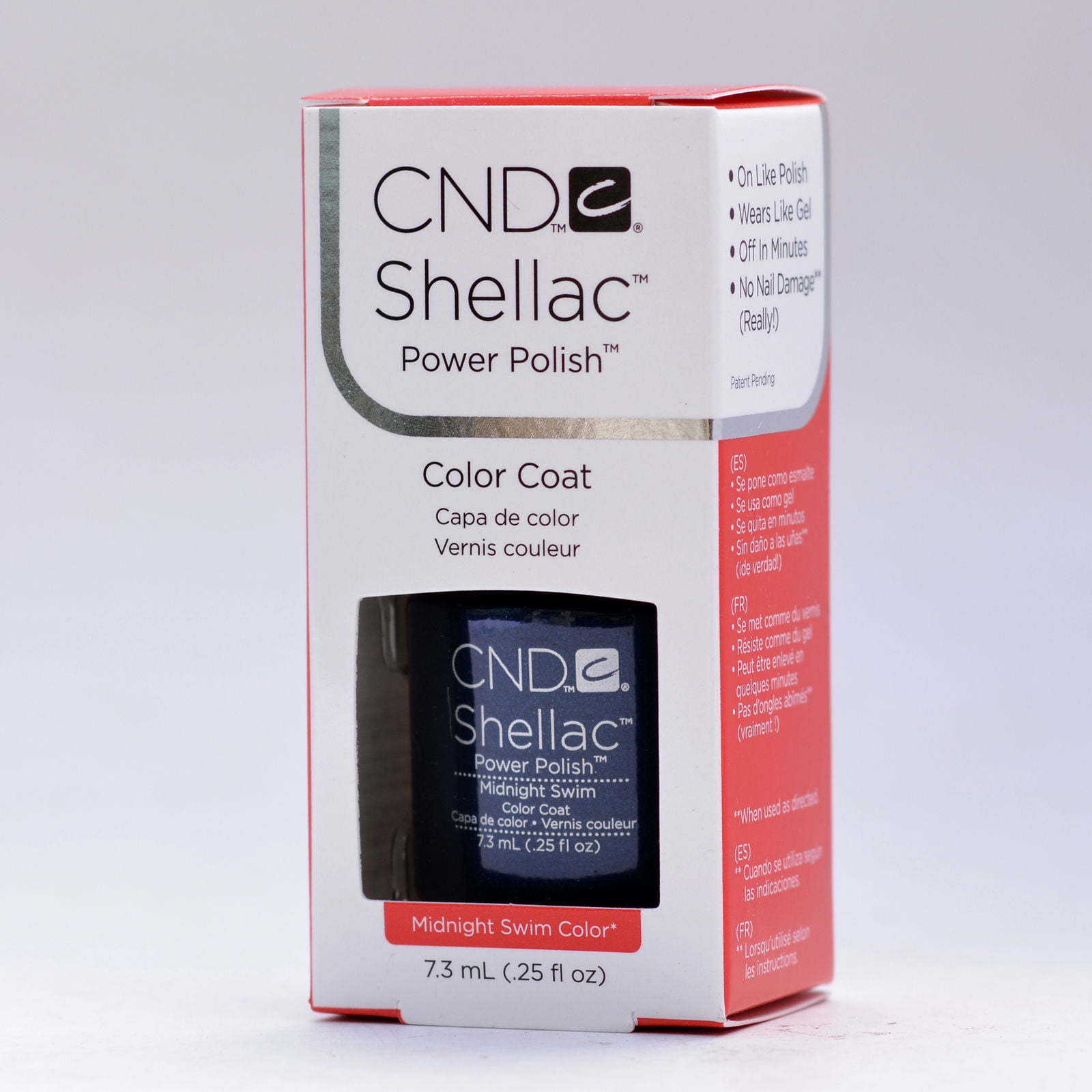 CND Shellac Power Polish Nail Coat, Midnight Swim Color, .25oz ...