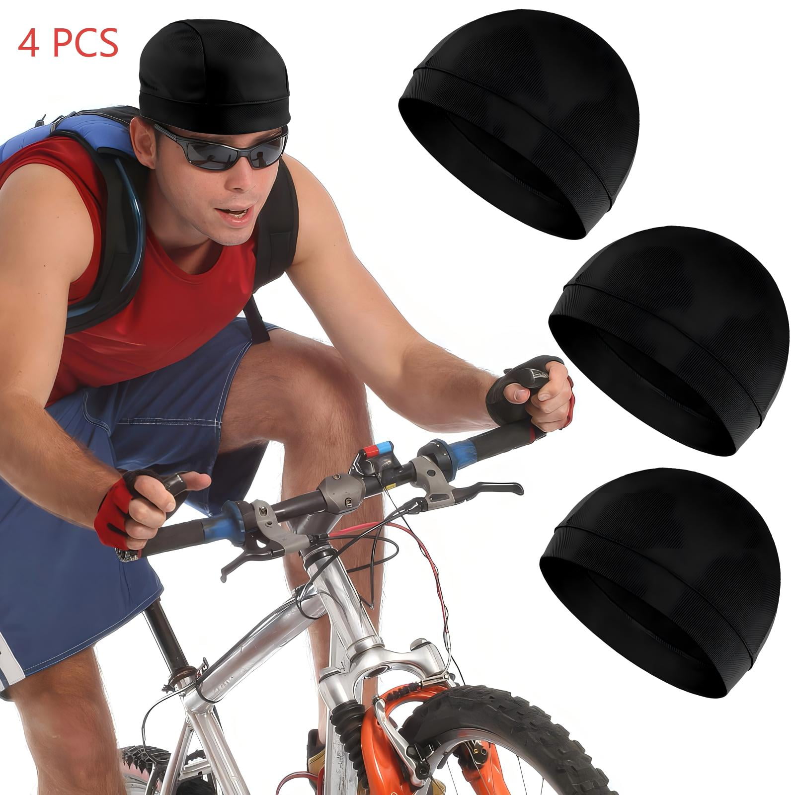 CNDRLEF 4-Pack Moisture-Wicking Skull Cap Helmet Liner, Breathable ...