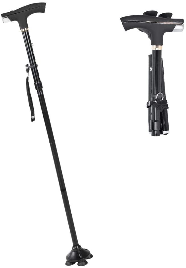 CNIDFGKSH Four-Legged Walking Cane Foldable Walking Stick Arthritis ...