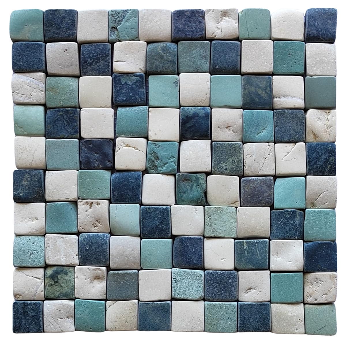 CNK Tile Bali Turtle Pebble Square Mosaic Tile 1x1 - Walmart.com