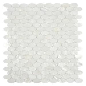 CNK Tile White Oval Pearl Shell Tile - Walmart.com