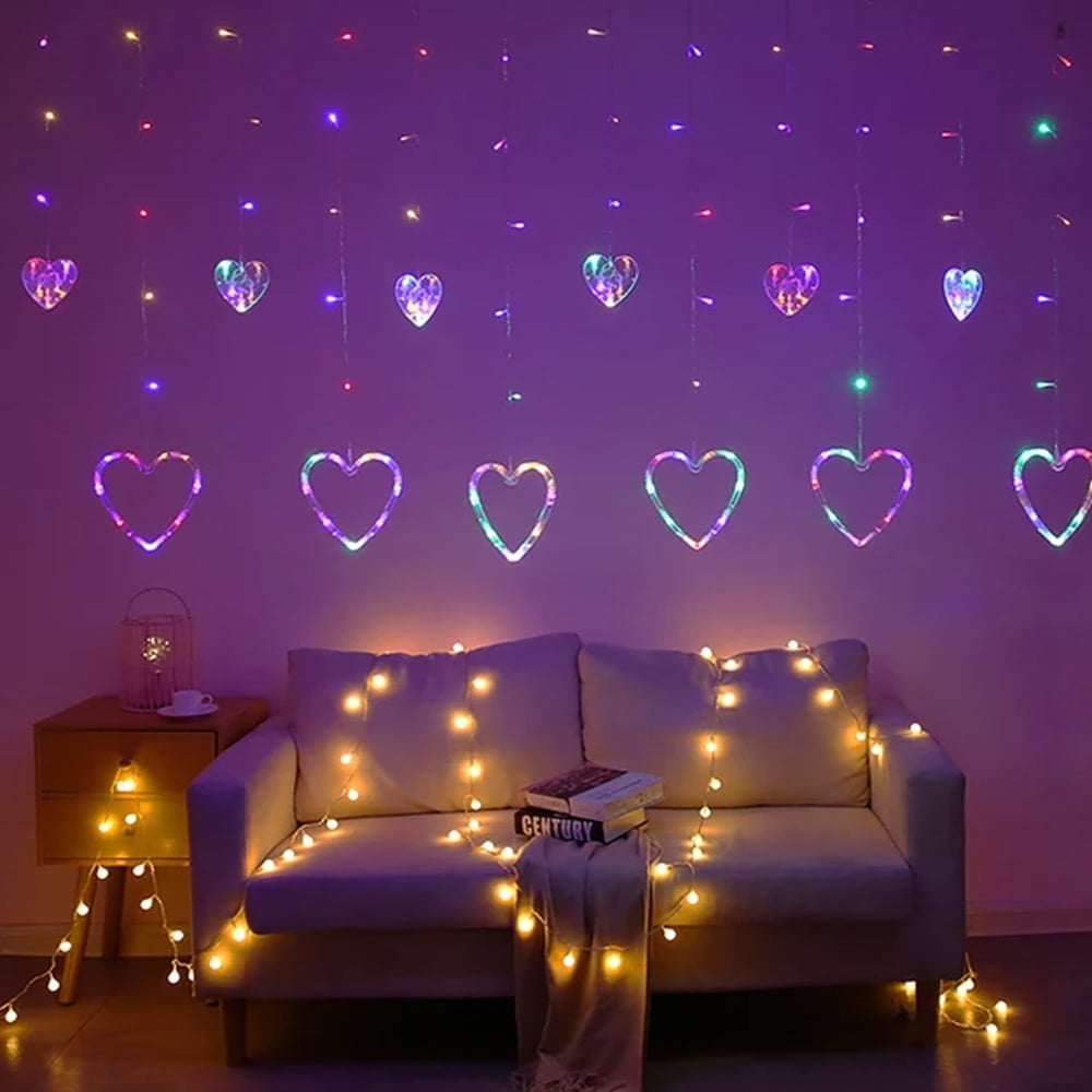 CNKOO 10 Ft Valentines Day Decor Hearts String, Romantic Warm White ...