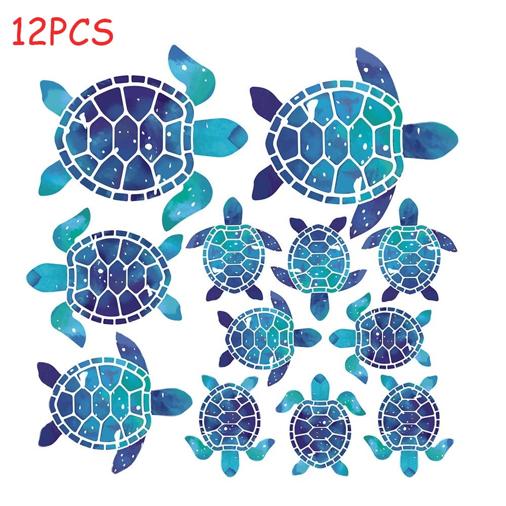 CNKOO 12Pcs Sea Turtle Wall Decals Wall Stickers Underwater Ocean ...