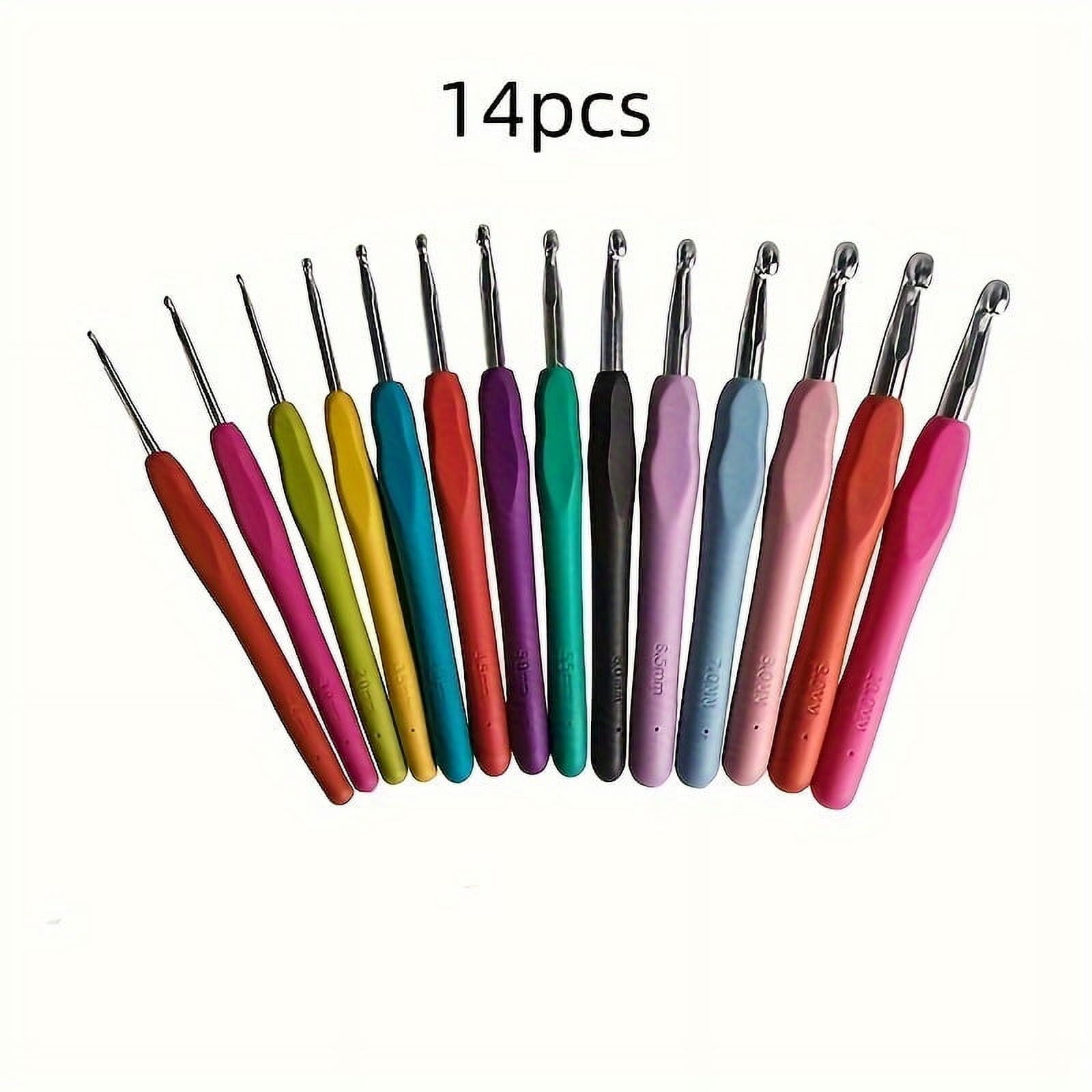 CNKOO 14pcs Deluxe Crochet Hooks Set- Ergonomic Colorful Soft-Grip ...