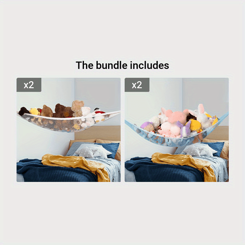 CNKOO 1pc Stuffed Animal Net Or Hammock Wall Corner Mesh Net Stuffed ...