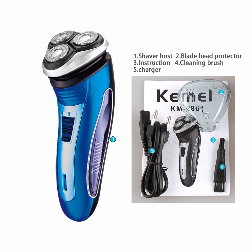 CNKOO 2 in 1 Shaver Blue Battery 4D Razor Wet & Dry Razor Electric ...