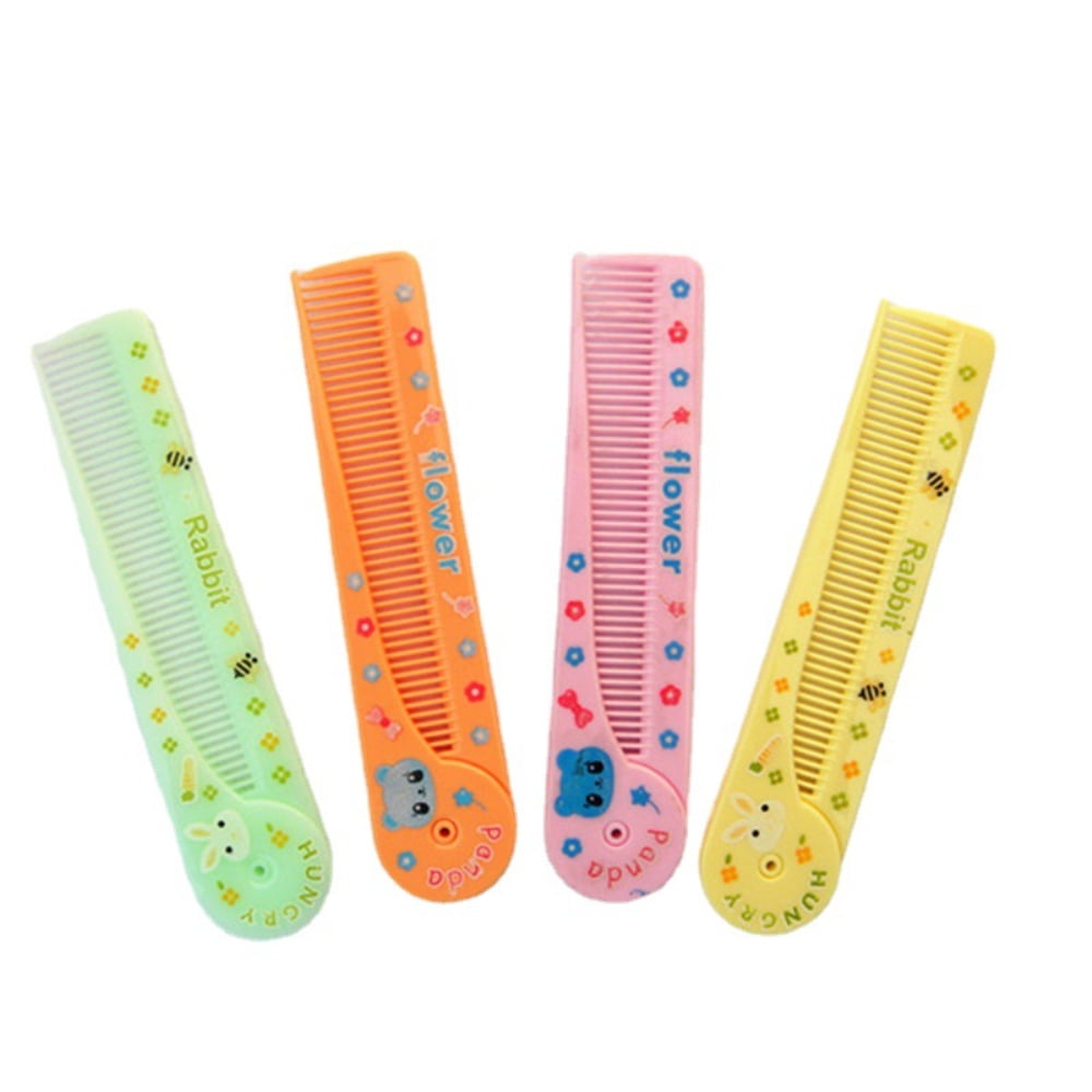 CNKOO 20 Pcs Cute Cartoon Folding Comb for Kids Portable Pointed Tail ...