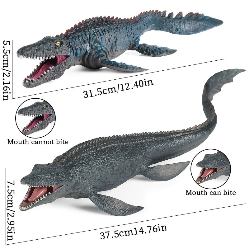 CNKOO 2pcs Hand-Painted Mosasaurus Dinosaur Figurines - Realistic Deep ...