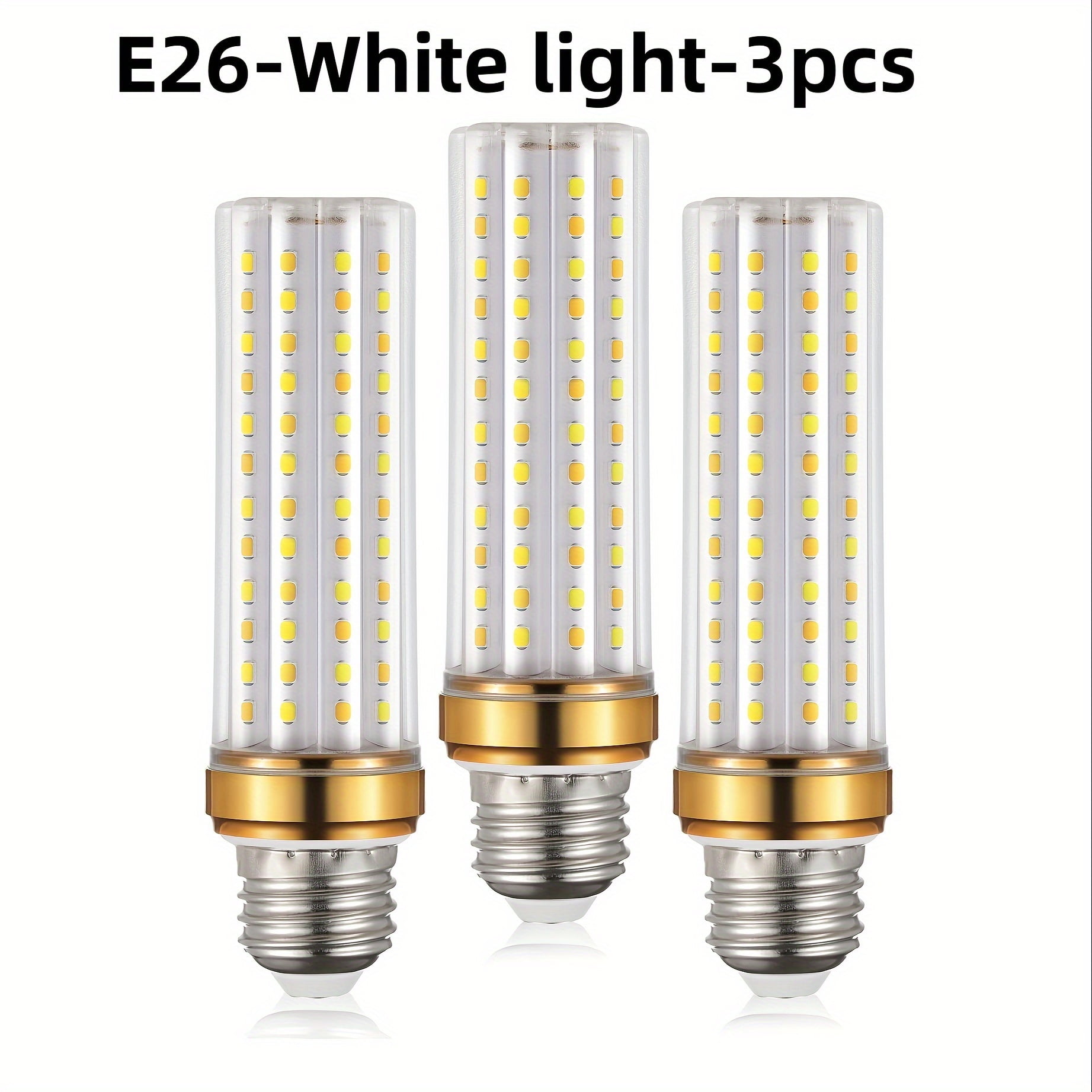 CNKOO 3/6pcs E26 LED Bulbs 24W Equivalent To 250W Halogen 3 Color ...