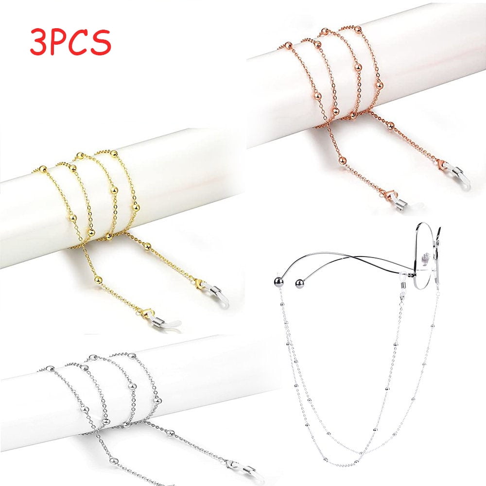 CNKOO 3 Pcs 18K Gold Plated Glasses chain for Women , Sunglass chain ...