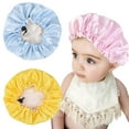CNKOO 3 Pcs Hair Kids Satin Bonnet Sleeping Cap Adjustable Sleep Bonnet ...
