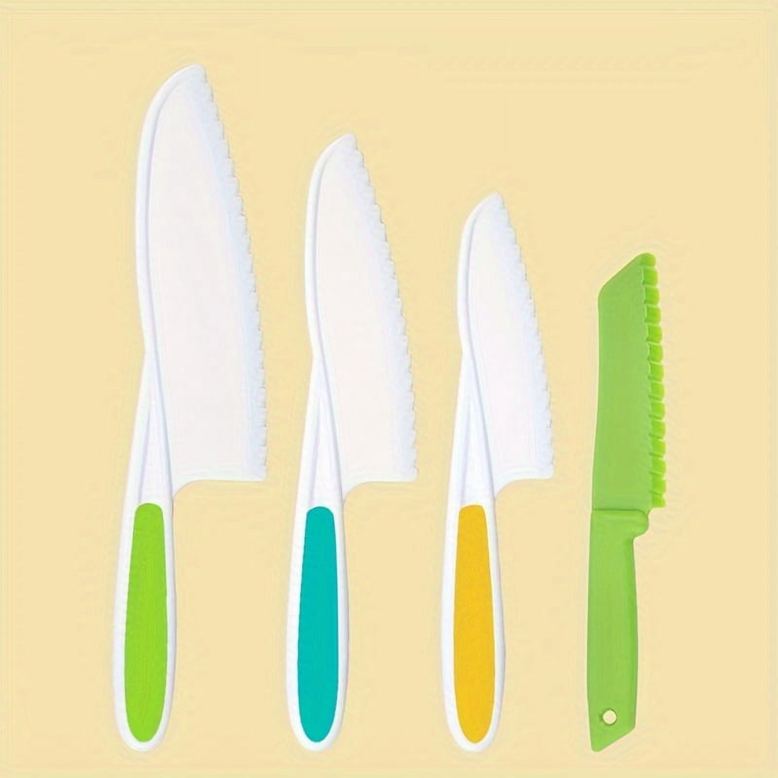 CNKOO 4/5pcs Kids Safe Plastic Cooking Knives Set with Crinkle Cutter ...