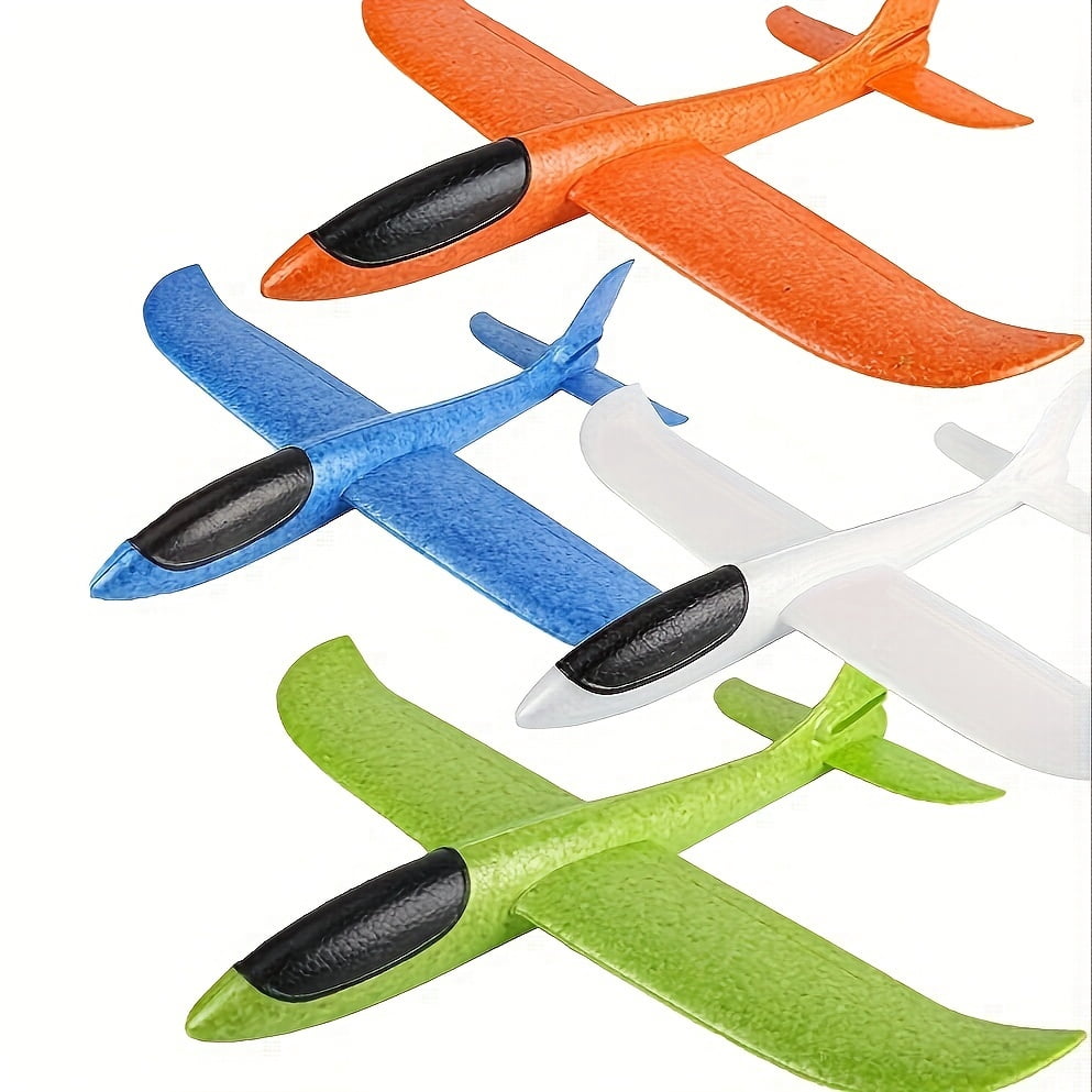 CNKOO 4 Pack Airplane/Flying Toys 17.5” Large Throwing Foam Plane ...