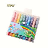 CNKOO 6/10pcs Colorful Gel Crayons Set Non-Toxic Twistable Washable ...